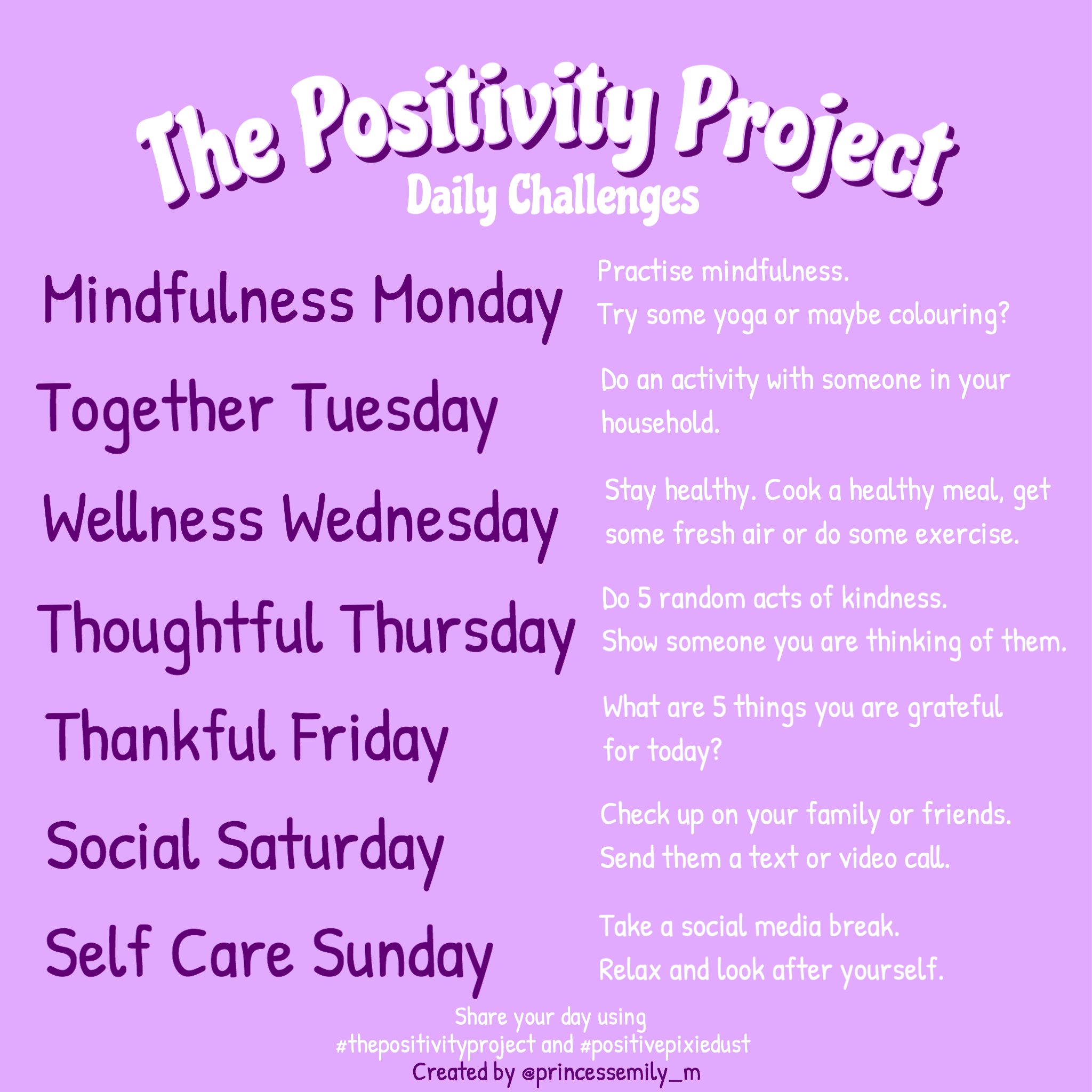 The Positivity Project – Lilac Daisies